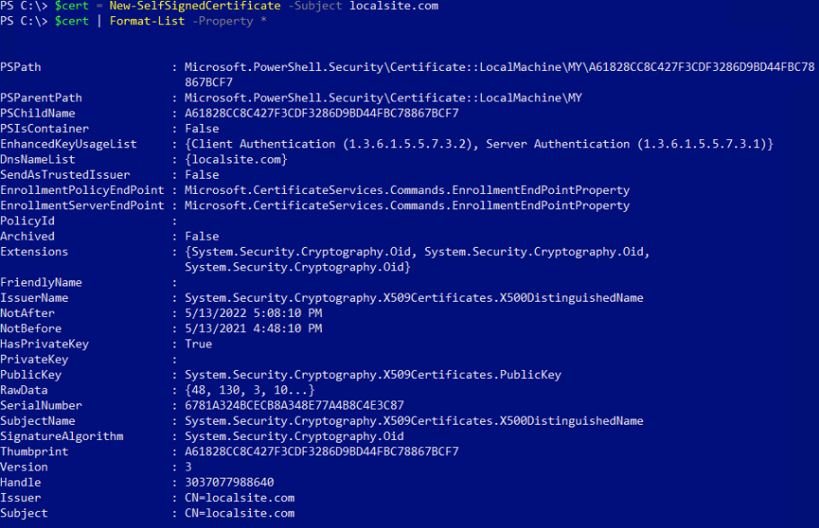 New-SelfSignedCertificate: ایجاد گواهینامه ها با PowerShell - Arvan
